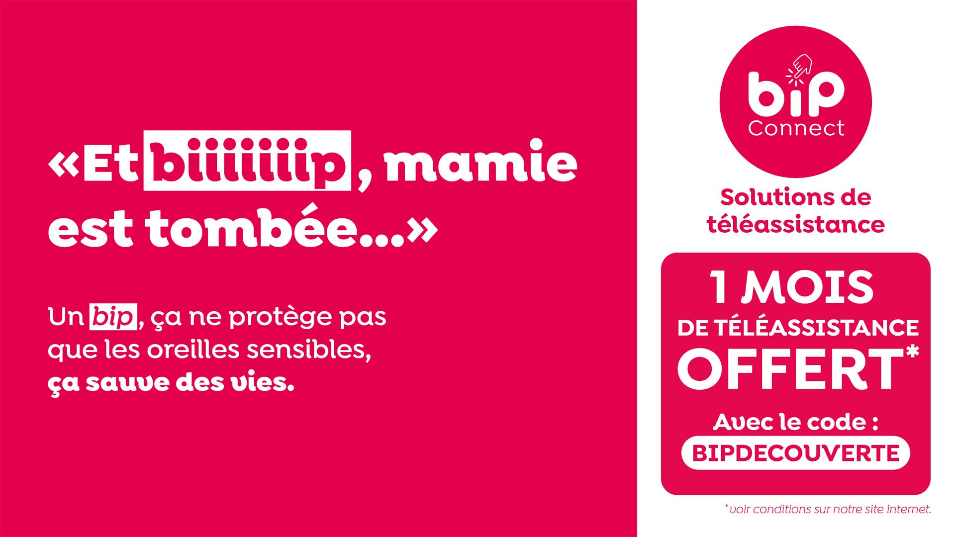 Offre découverte : 1 mois de téléassistance gratuit ! | Bip Connect